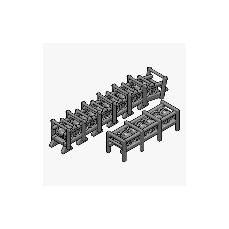 Mk.9 Mod.0 Release Tracks for Mk.9 Depth Charges + stowage racks (x2)