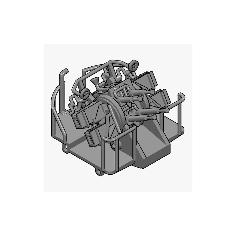 Canon Pom Pom de 2 pdr. Mk.VIII sur affût Mk.VII quadruple (x3)