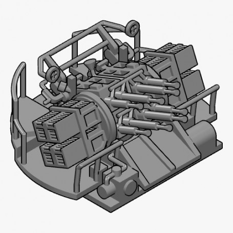 2 pdr. Pom Pom Mk.VIII gun on octuple mount Mk.V (x2)