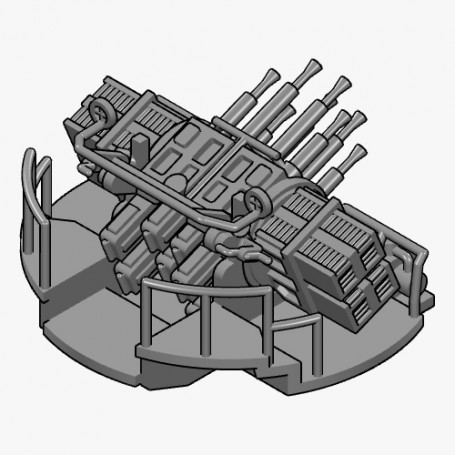 2 pdr. Pom Pom Mk.VIII gun on octuple mount Mk.V (x2)