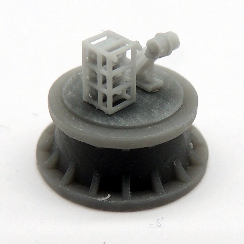 Mk.IV depth charge thrower and depth charges stowage racks (x4)