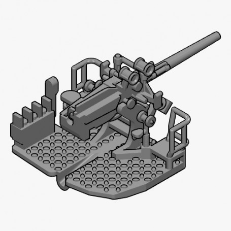 5in./25 Mk.19 gun on platform (x4)