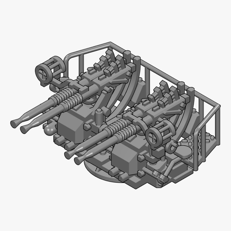 40mm Bofors quad gun Mk.2 Mod.2 (x4)