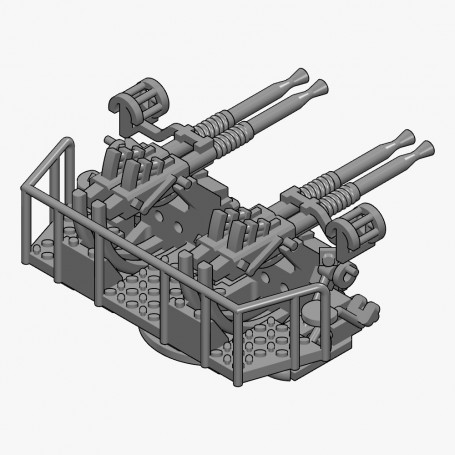 40mm Bofors quad gun Mk.2 Mod.2 (x4)