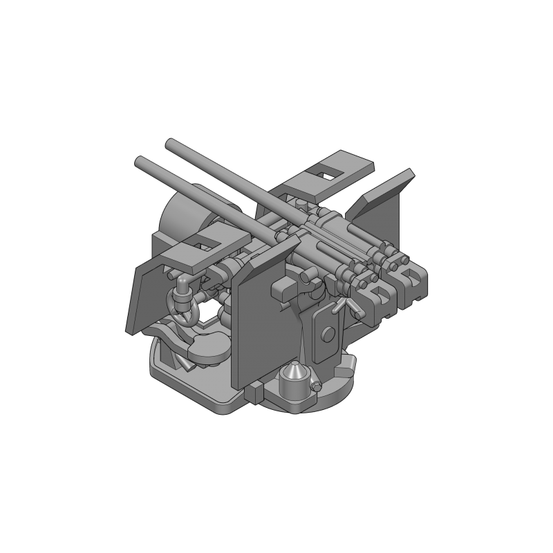 3.7cm FLAK SK C30 twin on Dopp mount with shield (x4)