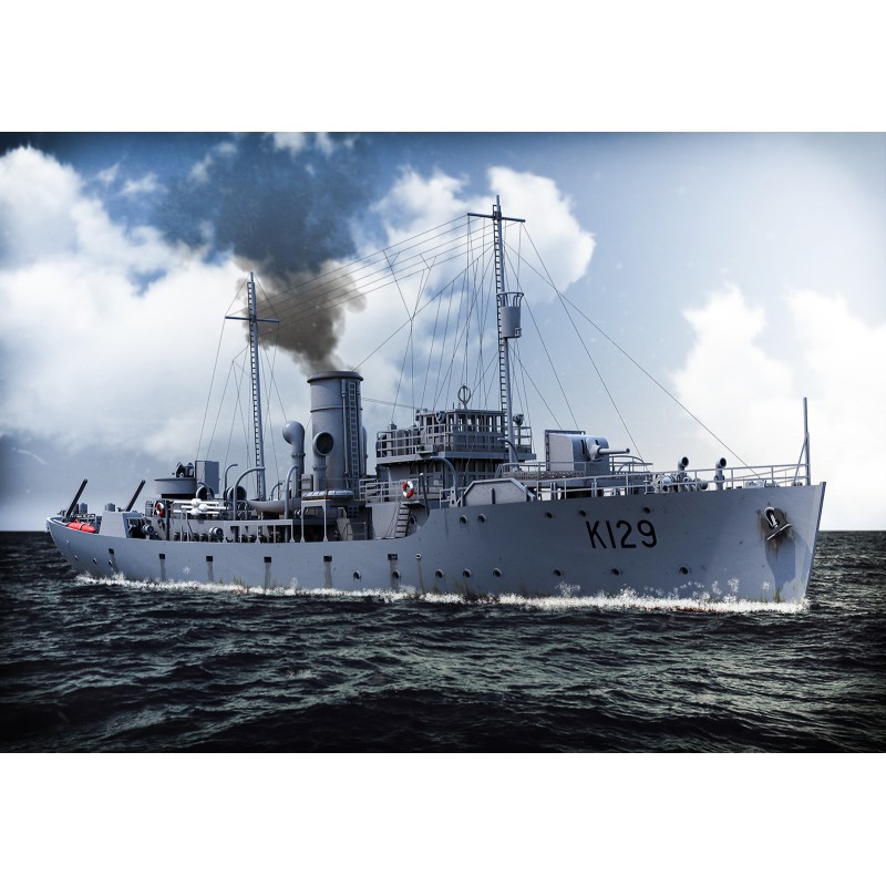 HMCS Agassiz, short forecastle and minesweeping gear