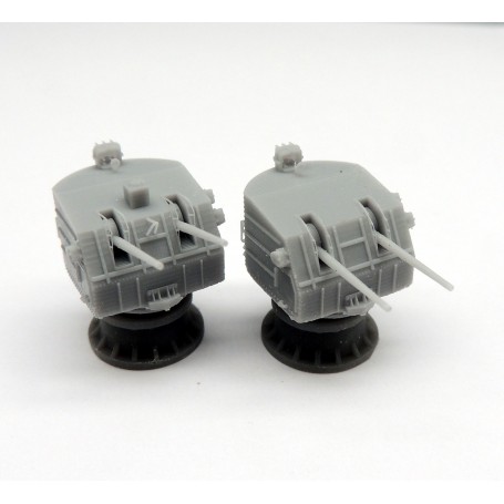 5in./38 Mk.38 twin gun mount with reinforced gunhouse (x2)