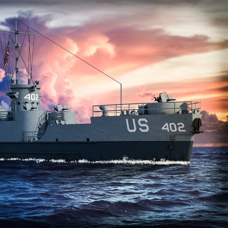 Landing Craft Infantry Large LCI(L) center ramp version