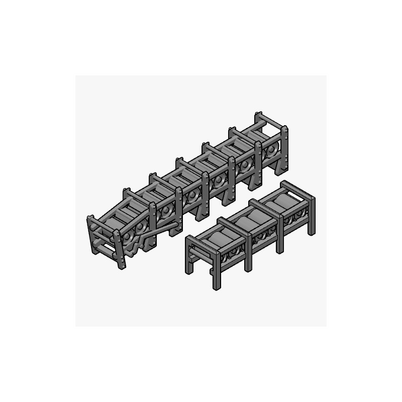 Mk.9 Mod.0 Release Tracks for Mk.6 Depth Charges + stowage racks (x2)