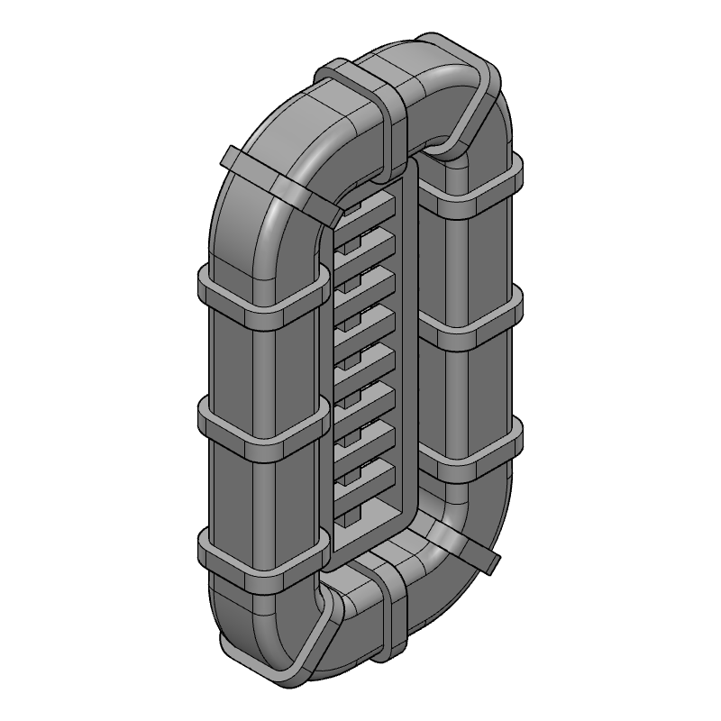Radeaux rectangulaires pour 10 hommes (x12)
