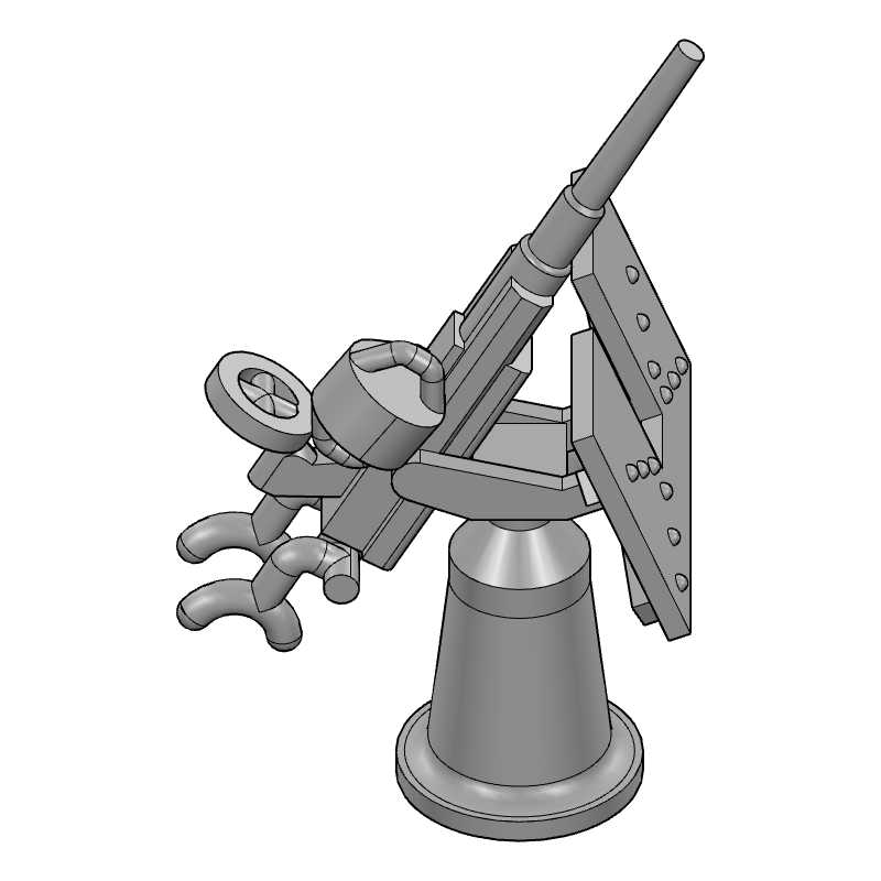 20mm Oerlikon gun elevation 60° (x8)