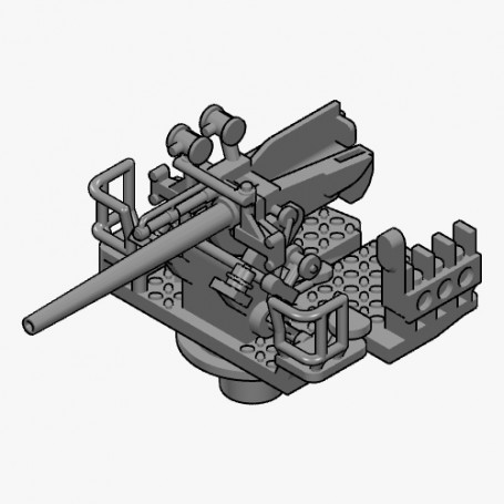 5in./25 Mk.19 gun on platform (x8)