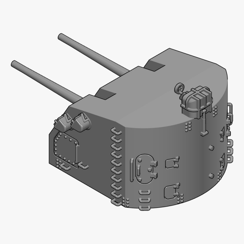 5in./38 Mk.28 twin gun mount (x4)