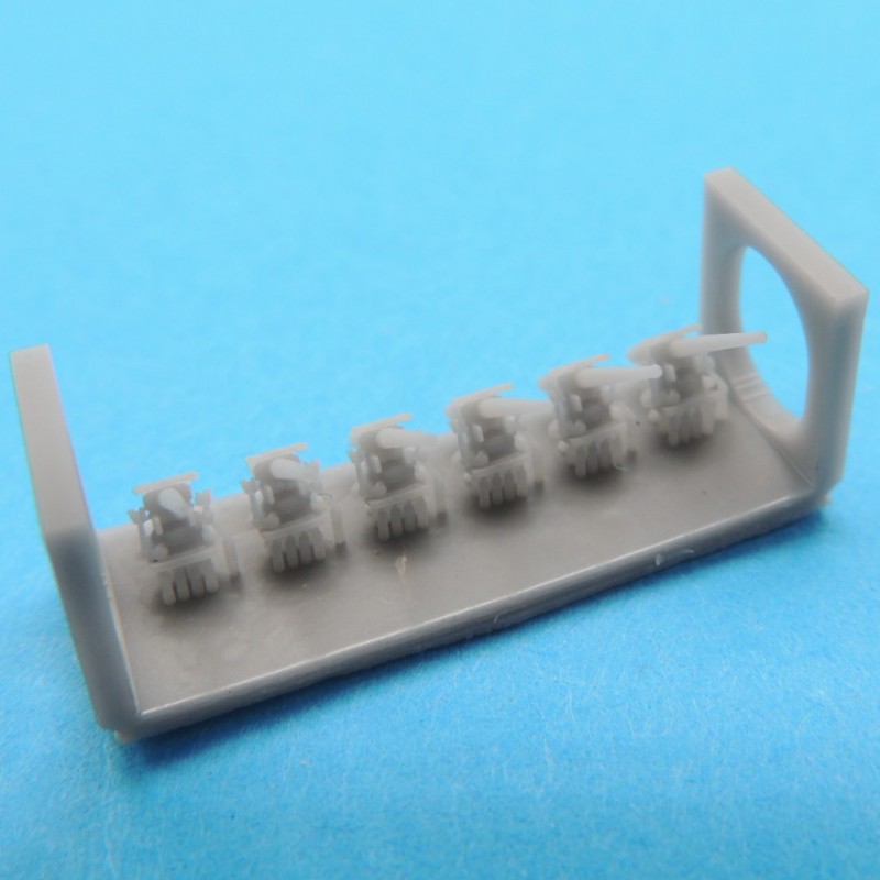 5in./51 gun on open mount (x6)