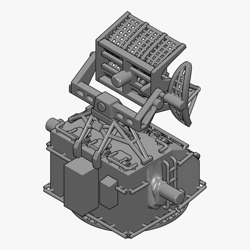 Mk.37 gun director with Mk.12 & 22 antennas (x2)