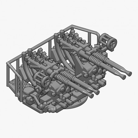 40mm Bofors quad gun Mk.2 Mod.1 (x4)