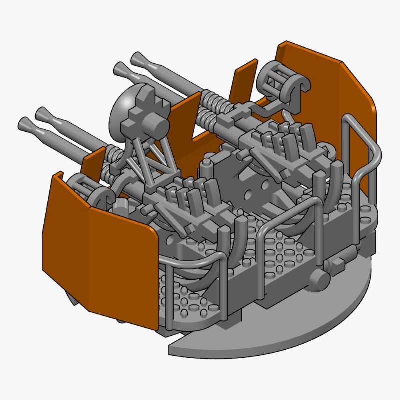 40mm Bofors quad gun Mk.4 Mod.23-31 (x4)
