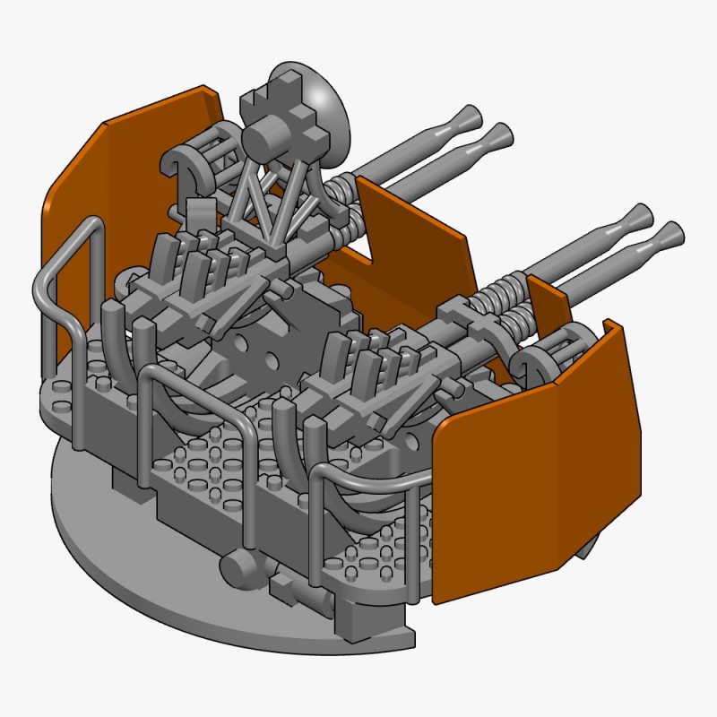 40mm Bofors quad gun Mk.4 Mod.23-31 (x4)