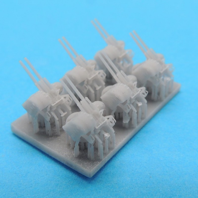 Canon de 127mm bitube type 89 Marine japonaise (x6)