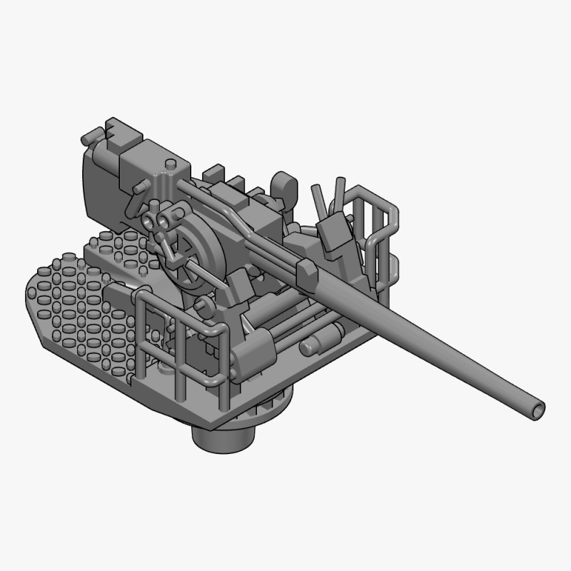 5in./38 Mk.21 gun on open platform (x4)