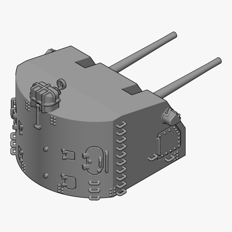 5in./38 Mk.28 twin gun mount (x2)